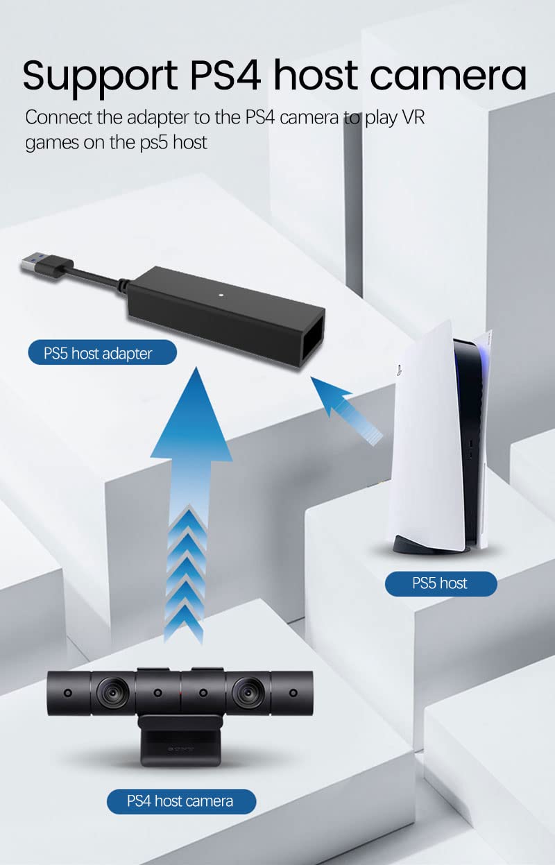 MEISI PS-5 VR Adapter Cable USB 3 0 Camera Adapter Game Console VR Sensor Accessories for PS5 PS4 VR 4 PS5 VR Game Connector
