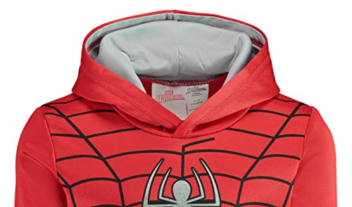 Marvel Spiderman Toddler Boys Athletic Fleece Pullover Hoodie Pockets 4T