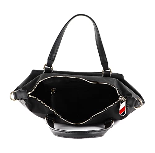 Tommy Hilfiger Women POPPY SMALL TOTE APPLIQUE Tote, Black, One Size
