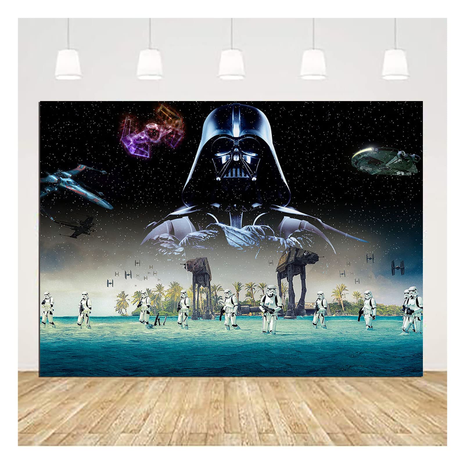 Spaceship Interior Science Fiction Series Background with Earth Photo Photography Background 5X3FT Baby Shower Kids Birthday Decorations Banner