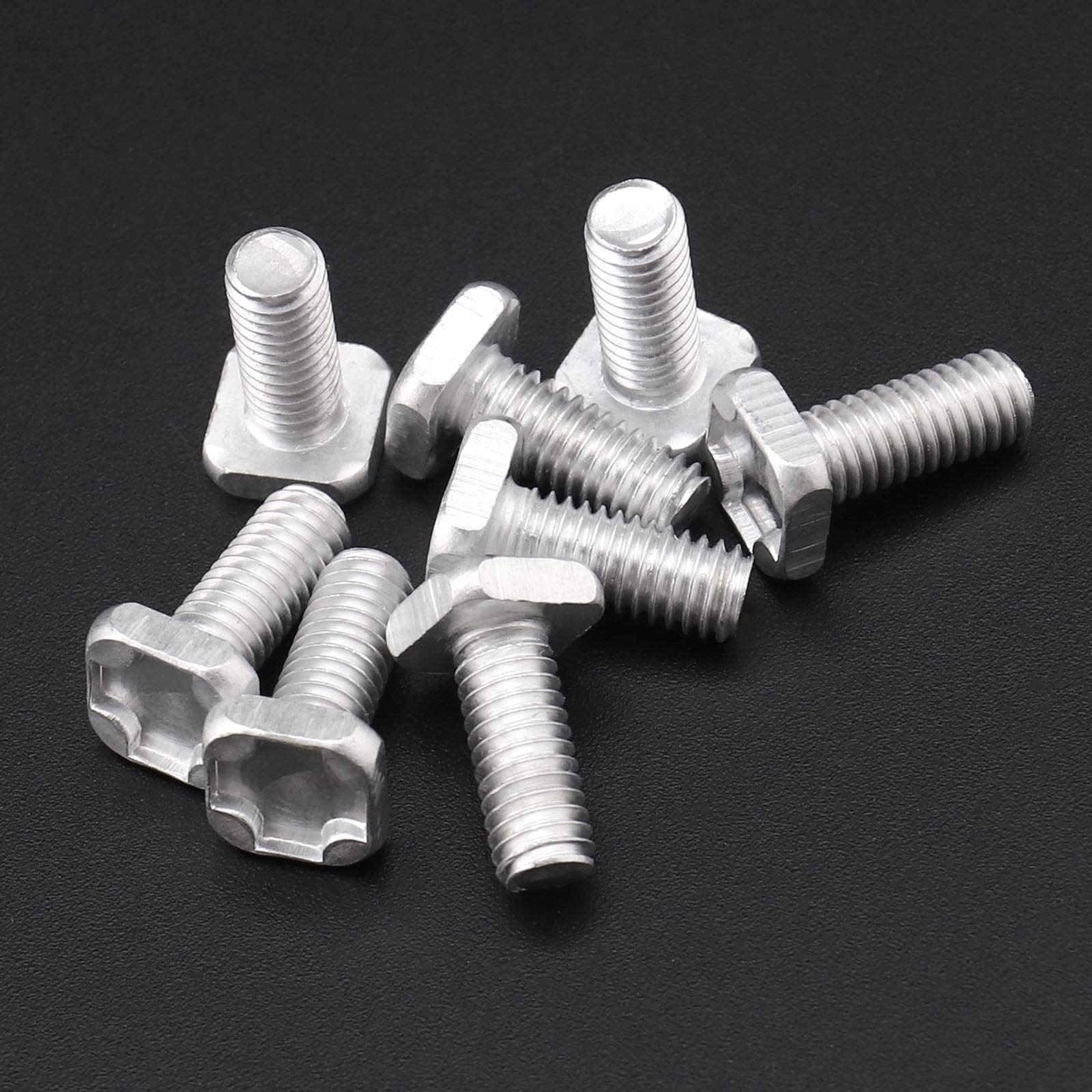Micro Traders M6 Glazing Bar Bolt Repair Kit, 50pcs Square Head Bolt and 50Pcs Nut for Glasshouse Repair Fixing