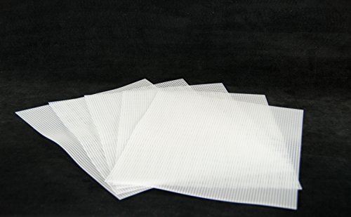 US Made 5 Plastic Drainage Mesh/Screen/Net for Potted Plants & Bonsai Pots - 10.5"x 13.5" White