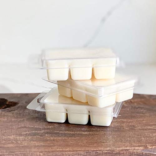 MILIVIXAY Wax Melt Containers-6 Cavity Clear Empty Plastic Wax Melt Molds-25 Packs Cubes Clamshells for Tarts Wax Melts.
