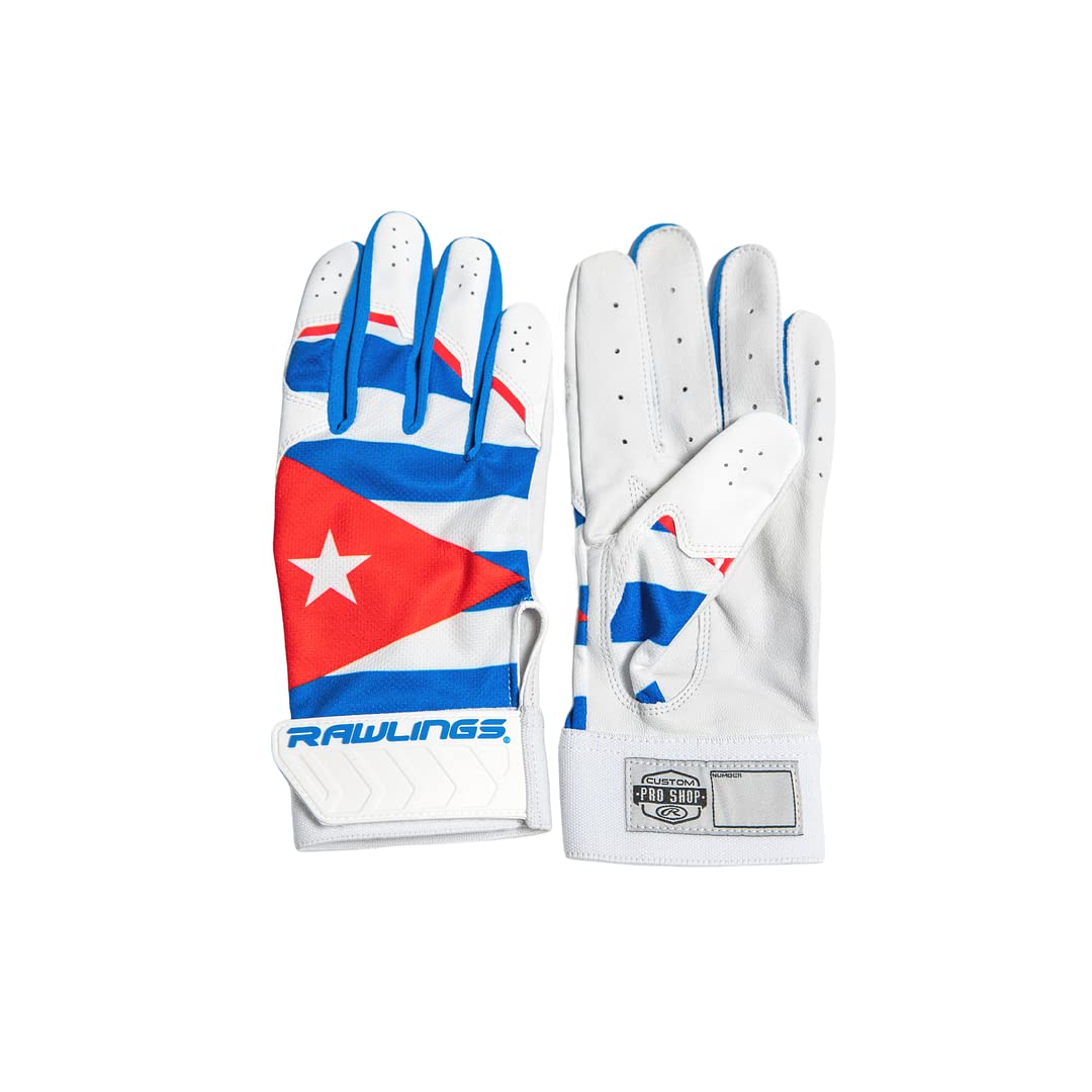 Rawlings 5150 Flag Country Batting Gloves Limited Edition Adult, Cuba, Small