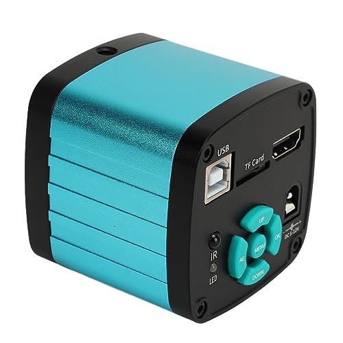 Microscope Camera, 400-700nm Wide Application High Definition Multimedia Interface Digital Industry Camera 100β240VAC Adjustable LED Light for Industrial Use (US Plug)