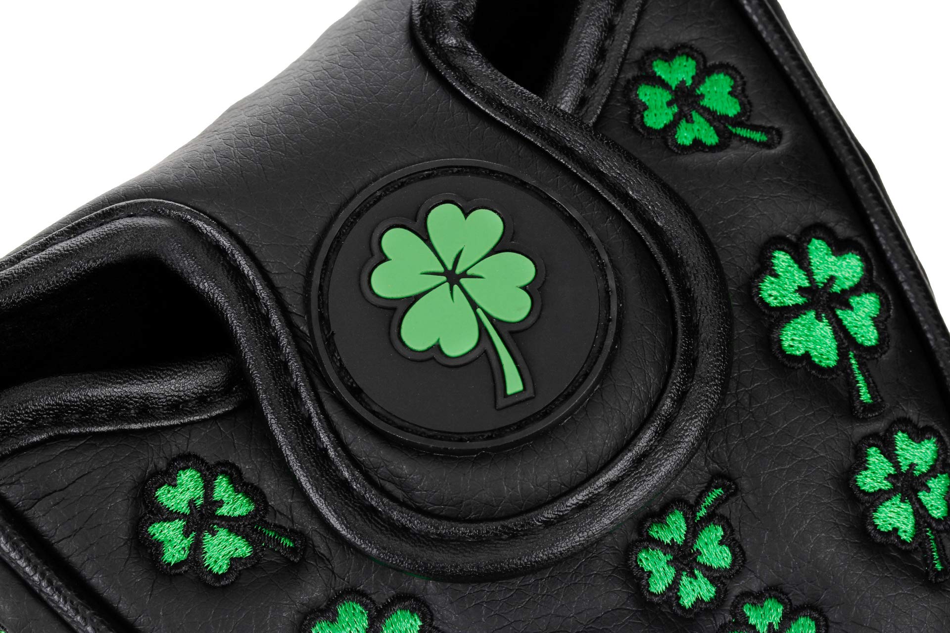 Lucky Clover Black MALLET Putter Cover Headcover For Scotty Cameron Taylormade Odyssey 2ball
