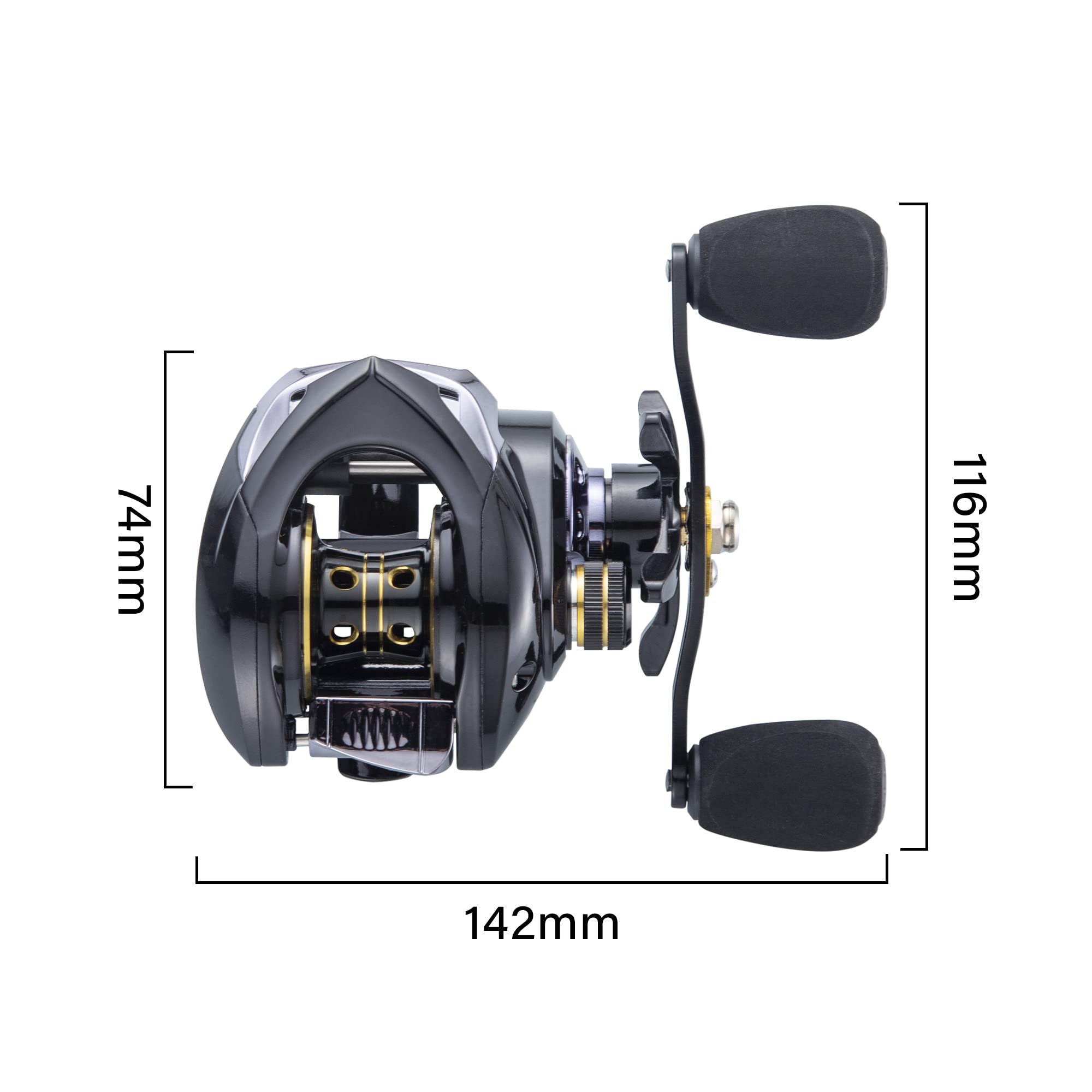 Manifish Baitcasting Reels, New Compact Baitcaster Fishing Reel(Right Hand)