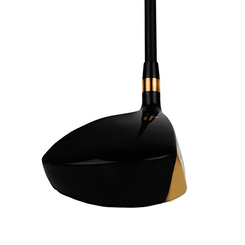 MAZEL Titanium Golf Drivers for Men,Right Handed,460CC (Right, Graphite(Golden Head), Middle (SR), 10.5)