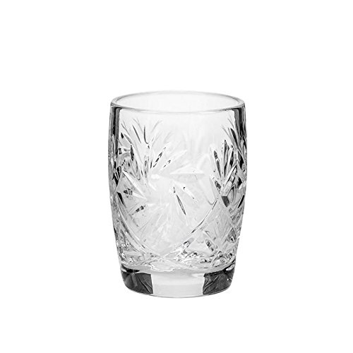 Set of 6 1.5-Oz Hand Made Vintage Russian Crystal Glasses, Whisky Shots Old-fashioned Glassware