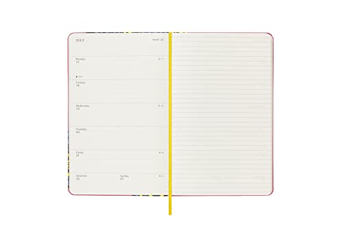 Moleskine Limited Edition Frida Kahlo 12 Month 2023 Weekly Planner, Hard Cover, Large (5" x 8.25"), Pink