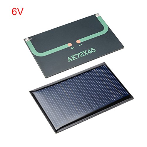 uxcell® 5Pcs 6V 60mA Poly Mini Solar Cell Panel Module DIY for Light Toys Charger 72mm x 45mm