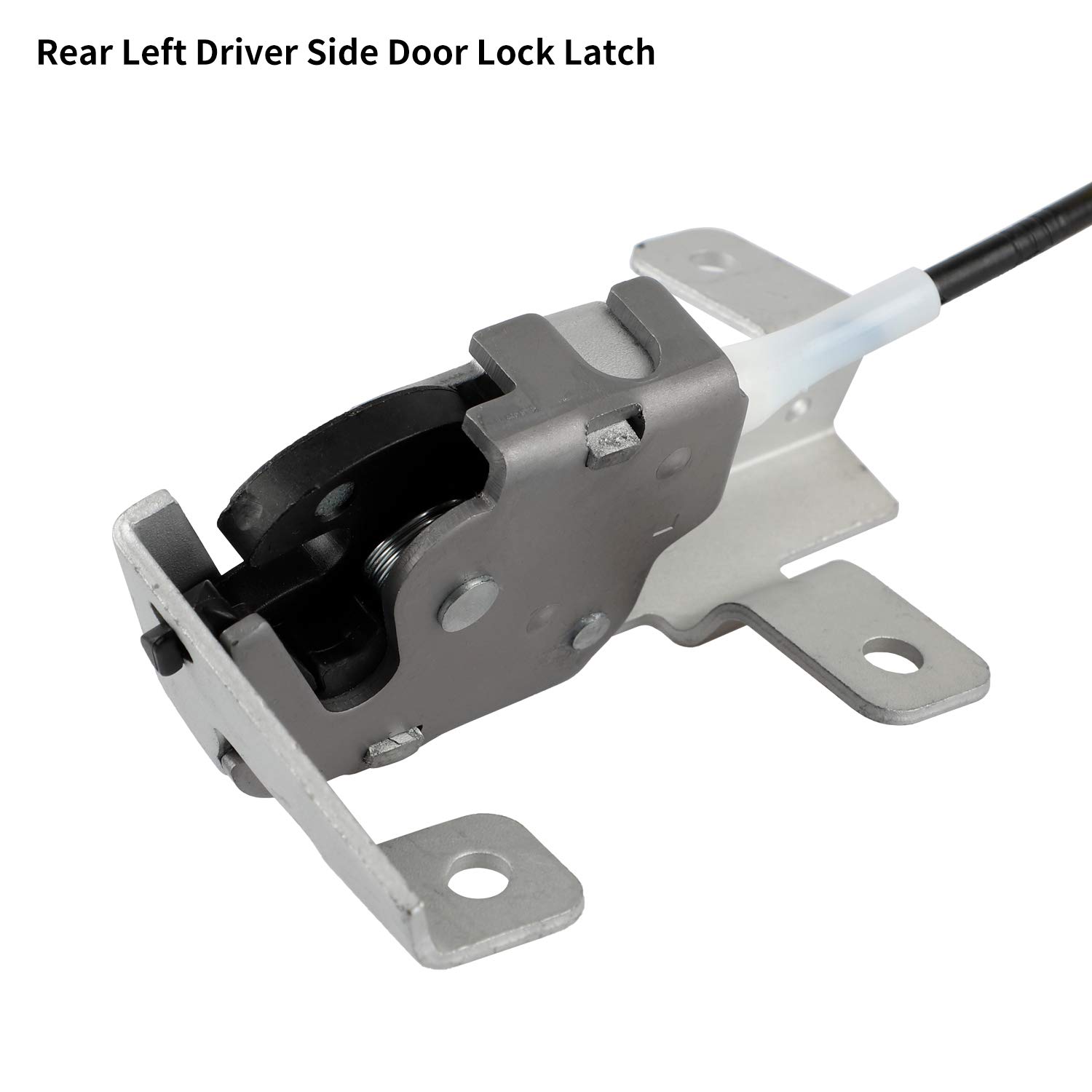 Nakuuly Left Driver Side Rear Door Lock Latch & Cable Compatible with Ford F150 Extended Cab Pickup 2004-2008, Upper and Lower Latches Assembly Replaces # 8L3Z-18264A01-B, 6l3Z-18264A01-B