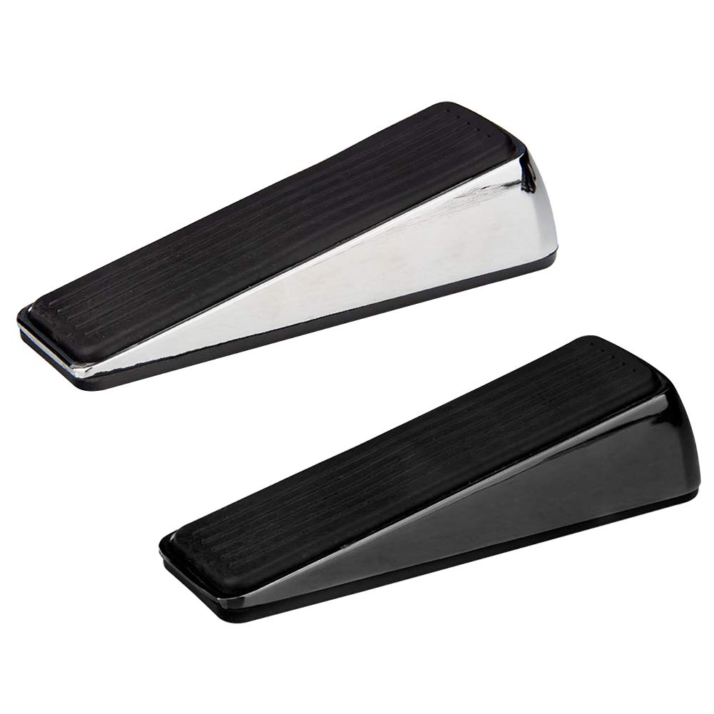 Metal Door Stop, Heavy Duty Door Stop, Anti-Scratch/Rust Wedge Stopper for Bottom of Door Rubber Heavy Doorstops Wedge Door Stoppers