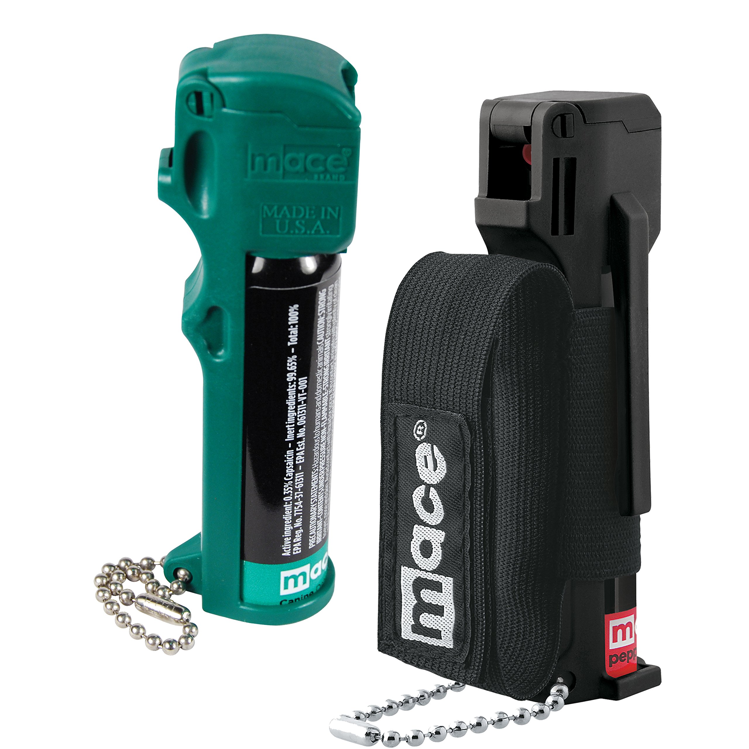 MACE Dog Walker Bundle: Mace Dog Pepper Spray Repeller and Mace Pepper Spray Jogger Model - Lot of 2 Pieces