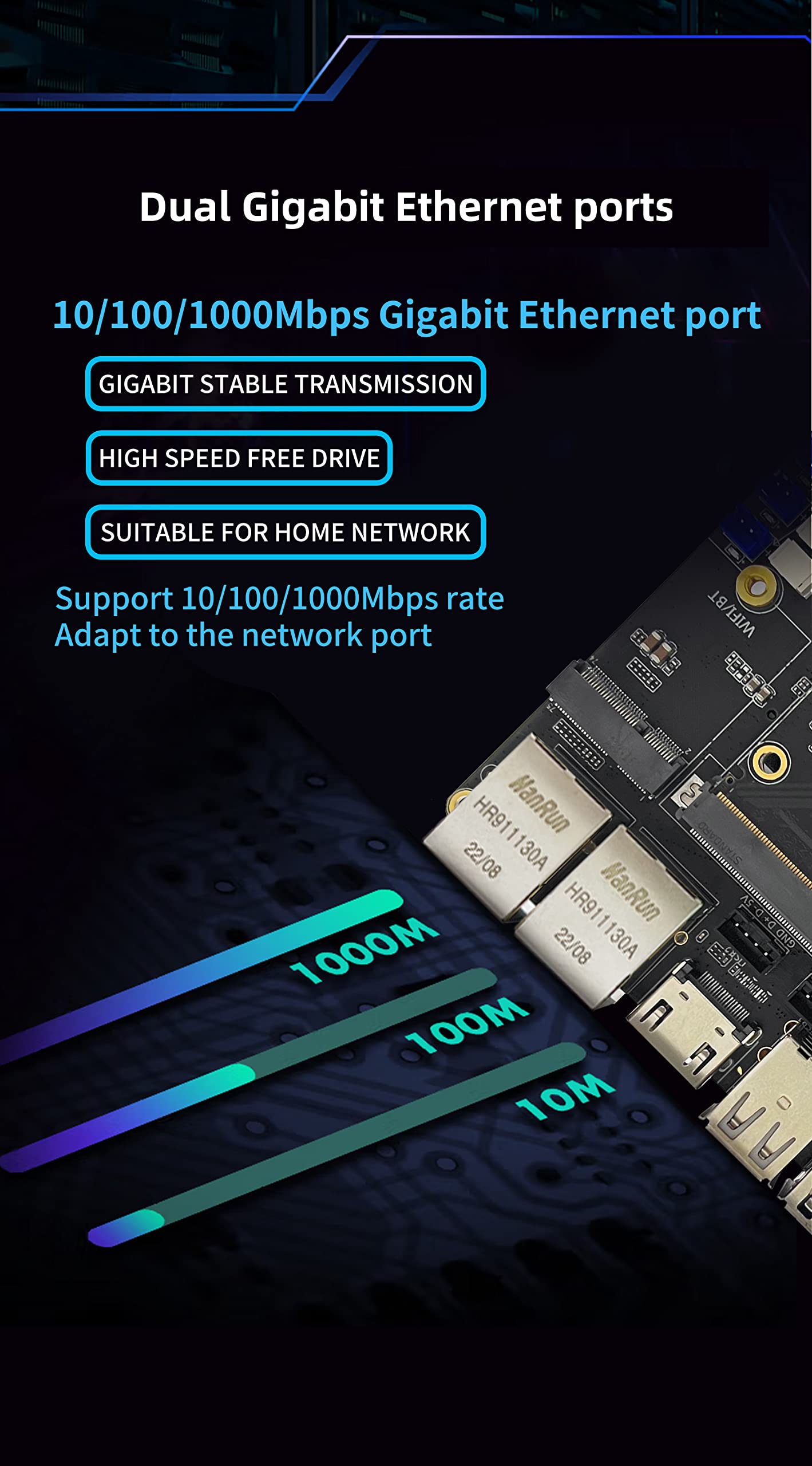 youyeetoo YY3568 Devkit,2GB LPDDR4 16GB Emmc, RK3568 Open Source Development Board, Rich Interface 5X Serial/ 6X USB/4x Display/ Dual Gigabit/PCIE/WiFi/BT, for YY3568-CORE SOM
