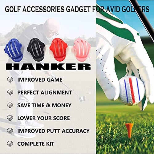 Nuorao 13 Pack Golf Ball Markers - Golf Accessories, Golf Ball Marker Stencil, Golf Ball Line Drawing Marker Tool Kit, Triple Track Plastic Golf Ball Line Marking Alignment Tool Kit