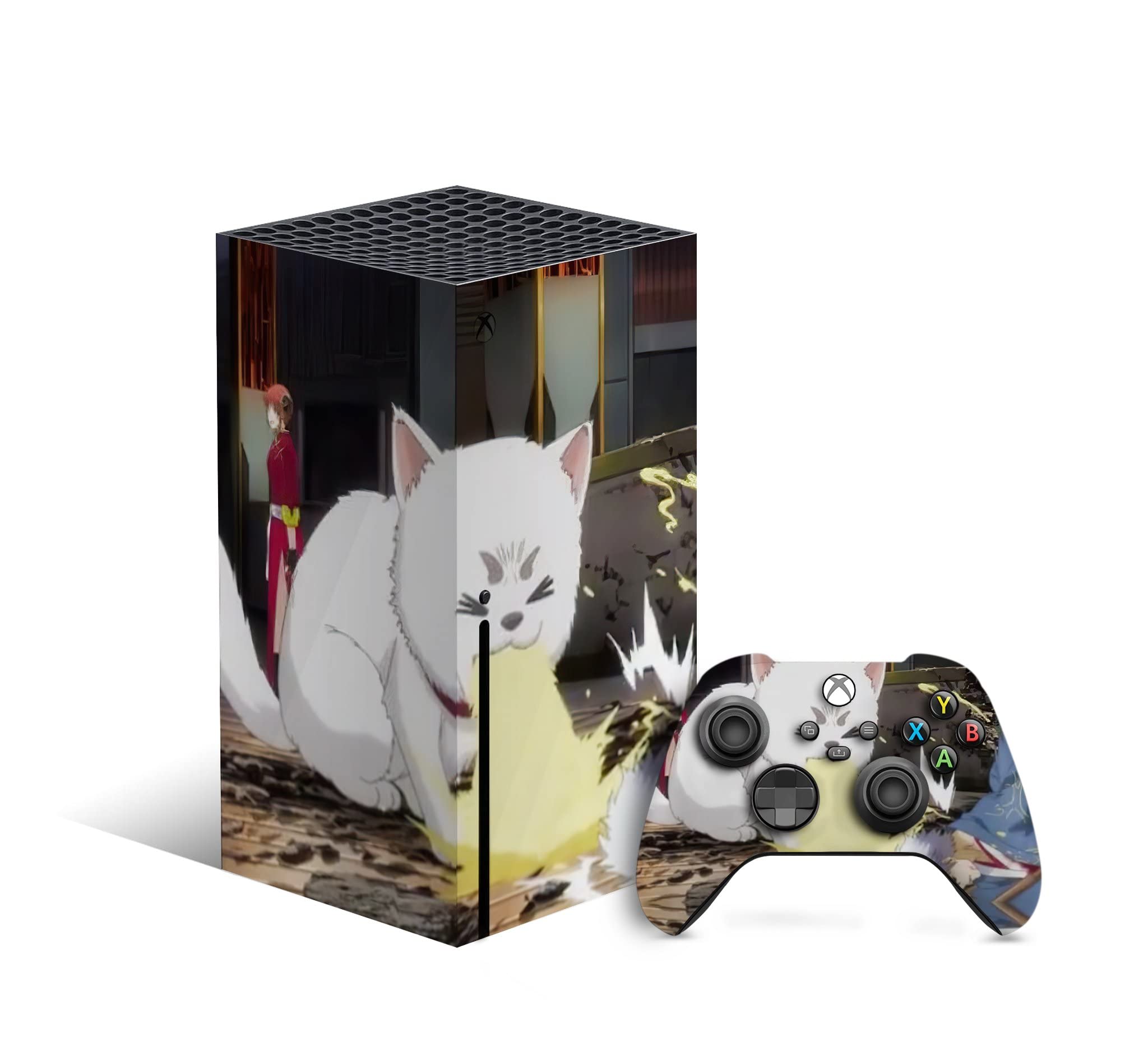 Silver Souls Anime TV Series Gintoki X-box-Series-X Skin Stickers, Full Body Vinyl Decal Cover for X-box-Series-X Console & Controllers
