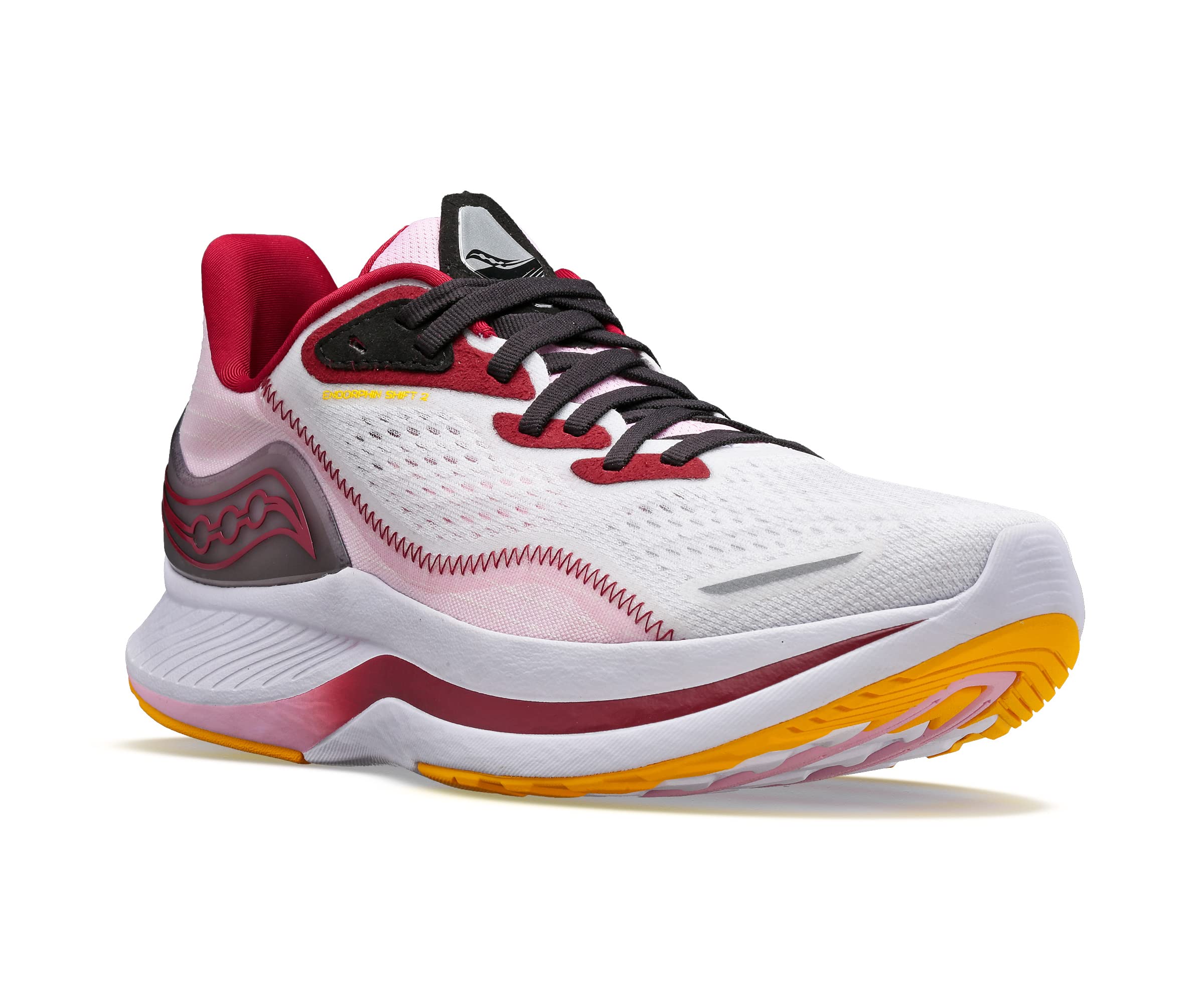 Saucony Women's Endorphin Shift 2 Running Shoe, White/FAIRYT, 8.5
