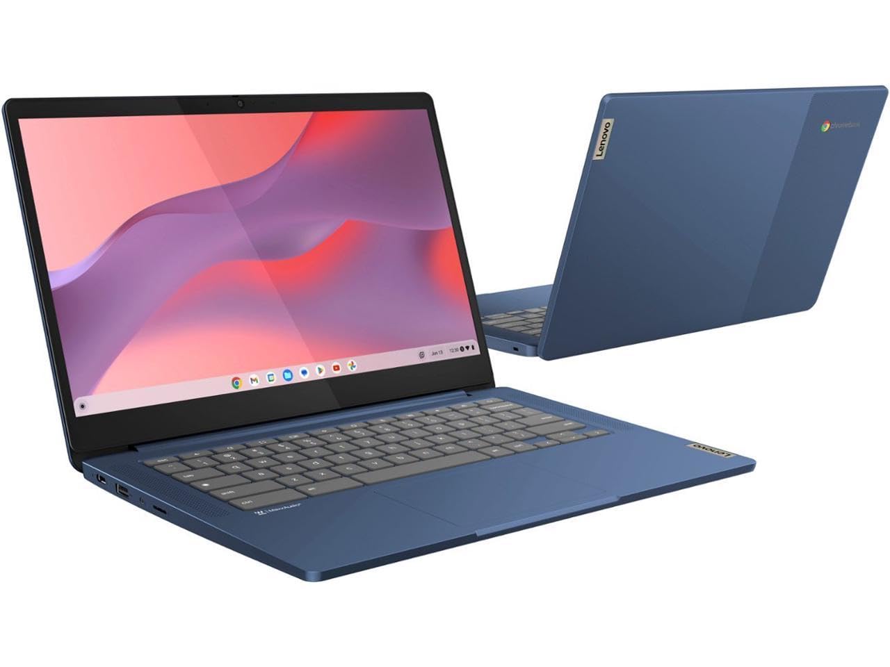 Lenovo Chromebook Slim 14" FHD Touchscreen Laptop | MediaTek Kompanio 520 | 4GB DDR4 | 64GB eMMC | Arm Mali-G52 MC1 | Chrome OS | Blue| Bundle with Stylus Pen