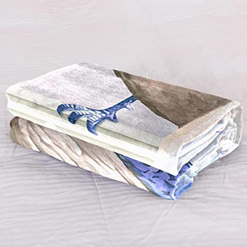 VBFOFBV Bed Blanket Nap Blanket Decorative for Bedroom Sofa Floor, Retro Painting Art Peacock Flower