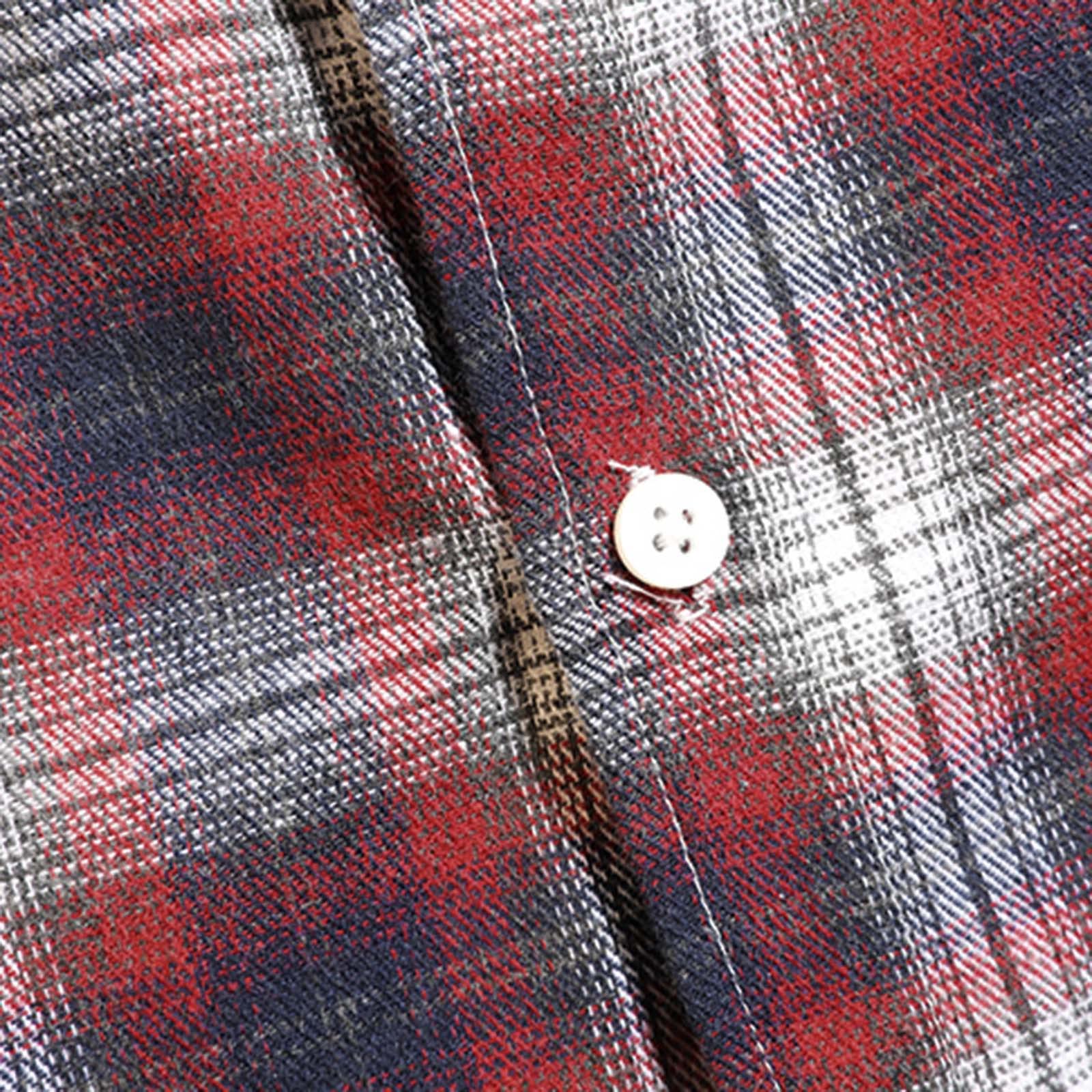 Shacket Jacket Men Oversized Flannel Plaid Shirts for Men Long Sleeve Button Down Shirts Blouse tops Mens Jacket Shirt