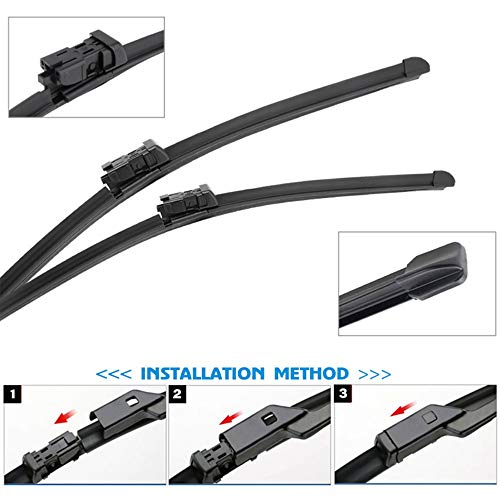 LYSHUI Car Windshield Wiper Blade Rubber,for Ford Kuga MK1 MK2 2008 2009 2010 2011 2012 2013 2014 2015 2016 2017 2018
