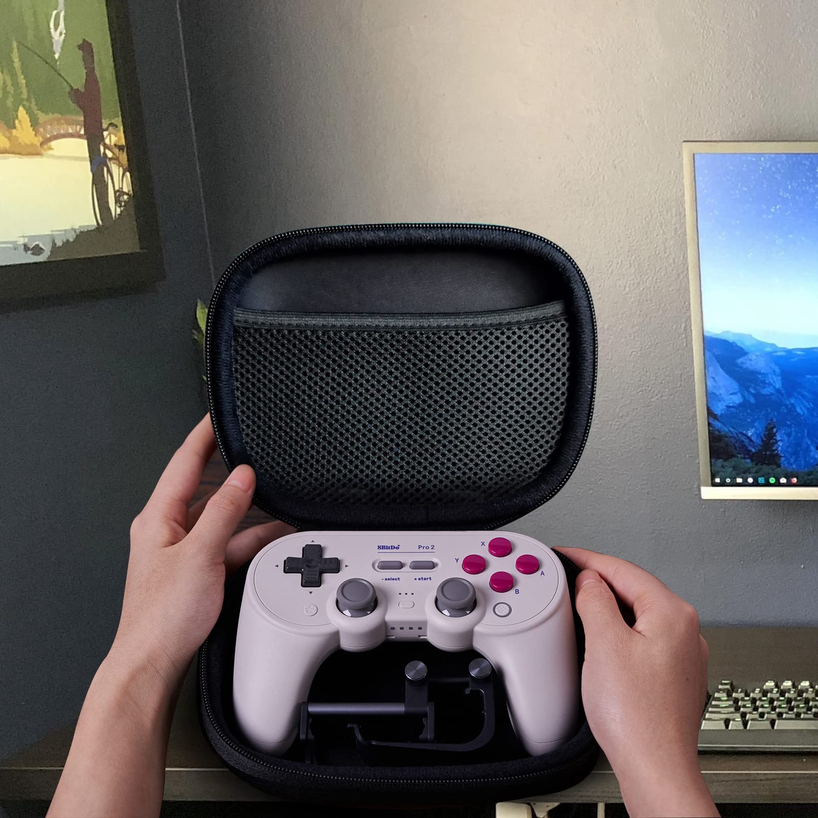 Nargos 8Bitdo Universal Travel Protective Case for Sn30 Pro+, Pro 2 Controllers, Switch Pro, PS5, PS4, Xbox One Controller and More
