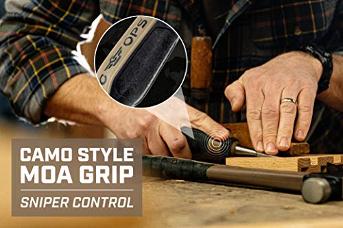 Spec Ops Tools Wood Chisel Set with High-Carbon Steel Blades, Shock-Absorbing Grip, 4-Piece, 3% Donated to Veterans