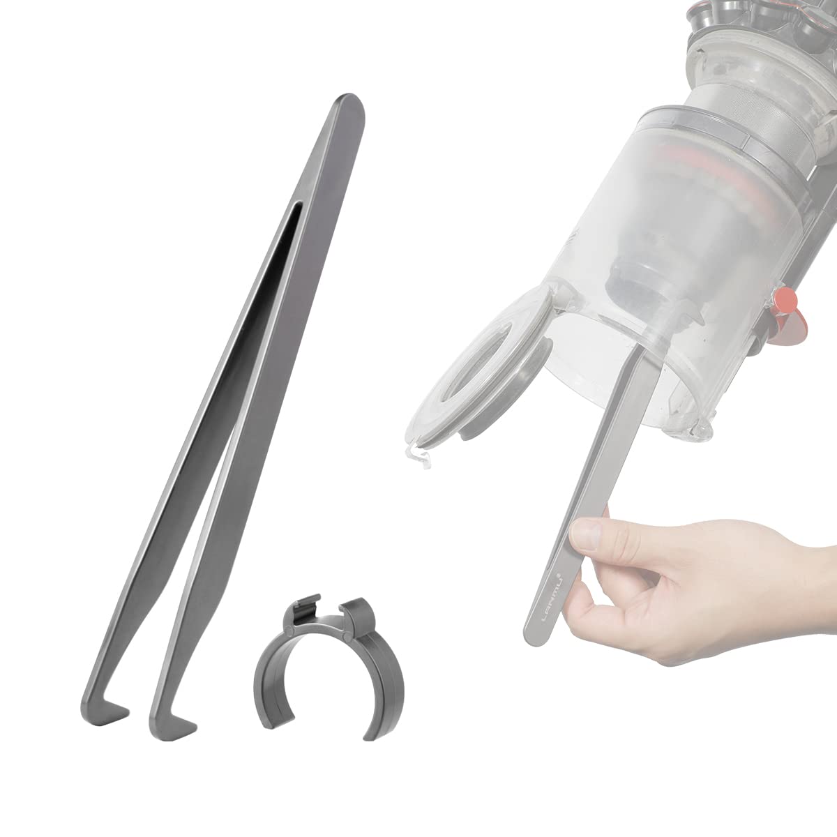 LANMU Attachment Tool Compatible with Dyson V15 V11 V10 V8 V7 V6 Outsize Vacuum Cleaner, Cleaning Tool Kit Easy to Clean Your Vacuum Dust Bin