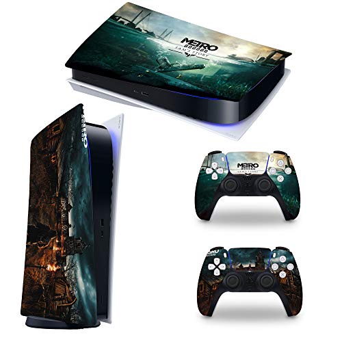 PlayStation 5 Skin Set – Shooter Game - HD Printing Vinyl Skin Cover Protective for PS5 Standard Edition Console and 2 PS5 Standard Edition Controller