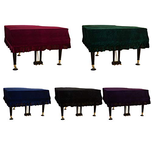 MAYiT Grand Piano Cover, Pleuche Dustproof Piano Cover Washable with Velvet Soft Bordered Triangle Decorated Protective Cover Cloth