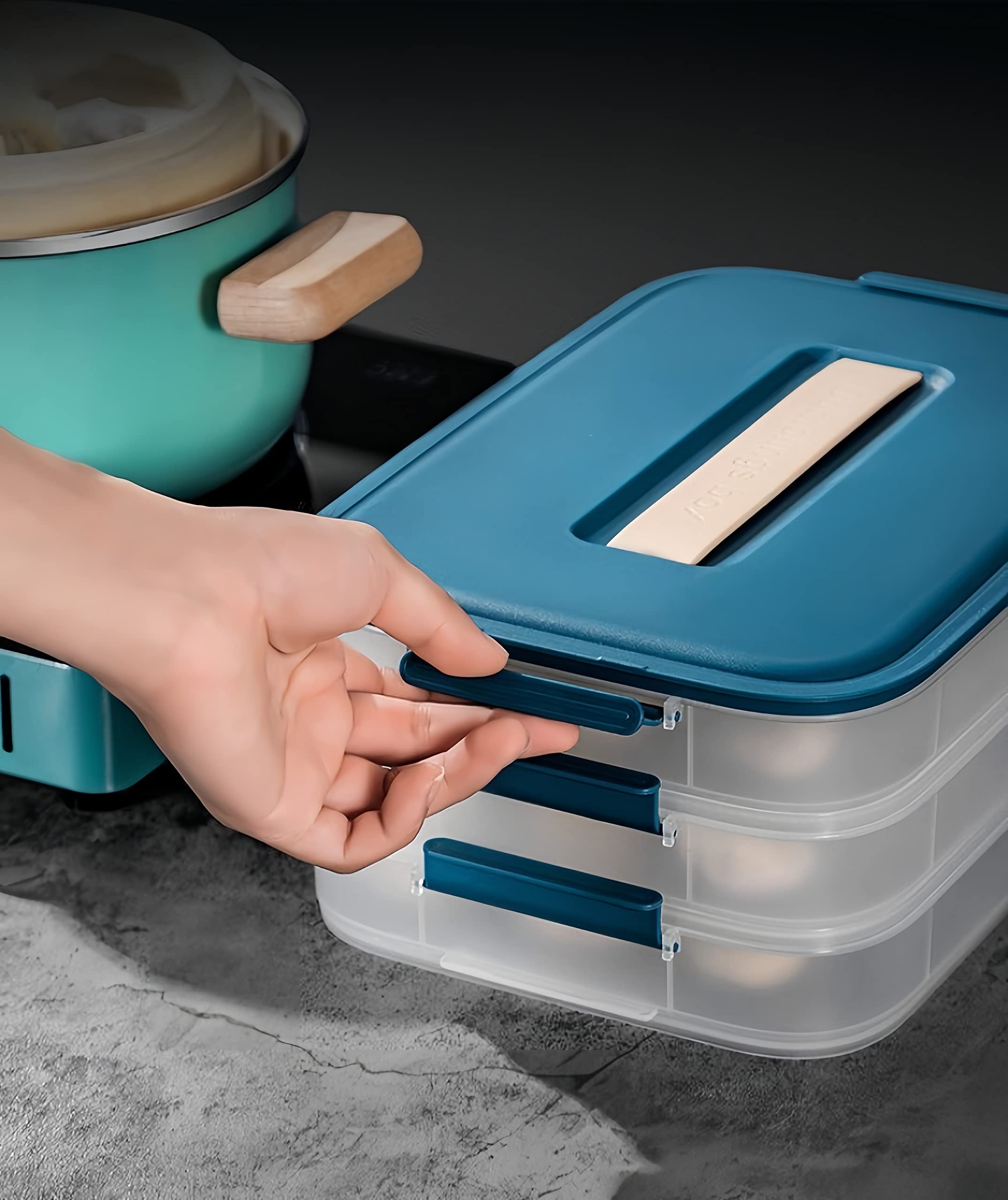 Plastic Bacon keeper with Lids Airtight, Deli Meat Cold Cuts Cheese Saver Food Storage Containers for Refrigerators, Freezer,Shallow Low Profile Christmas Cookie Holder