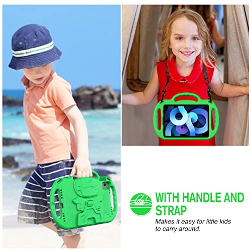 SUPNICE Case for iPad Air 5th Generation(2022)/iPad Air 4th Generation(2020) 10.9 inch/iPad Pro 11, Shoulder Strap, Shockproof Handle Stand Kids Case for 10.9 inch iPad Air 5/Air 4 /Pro 11, Green