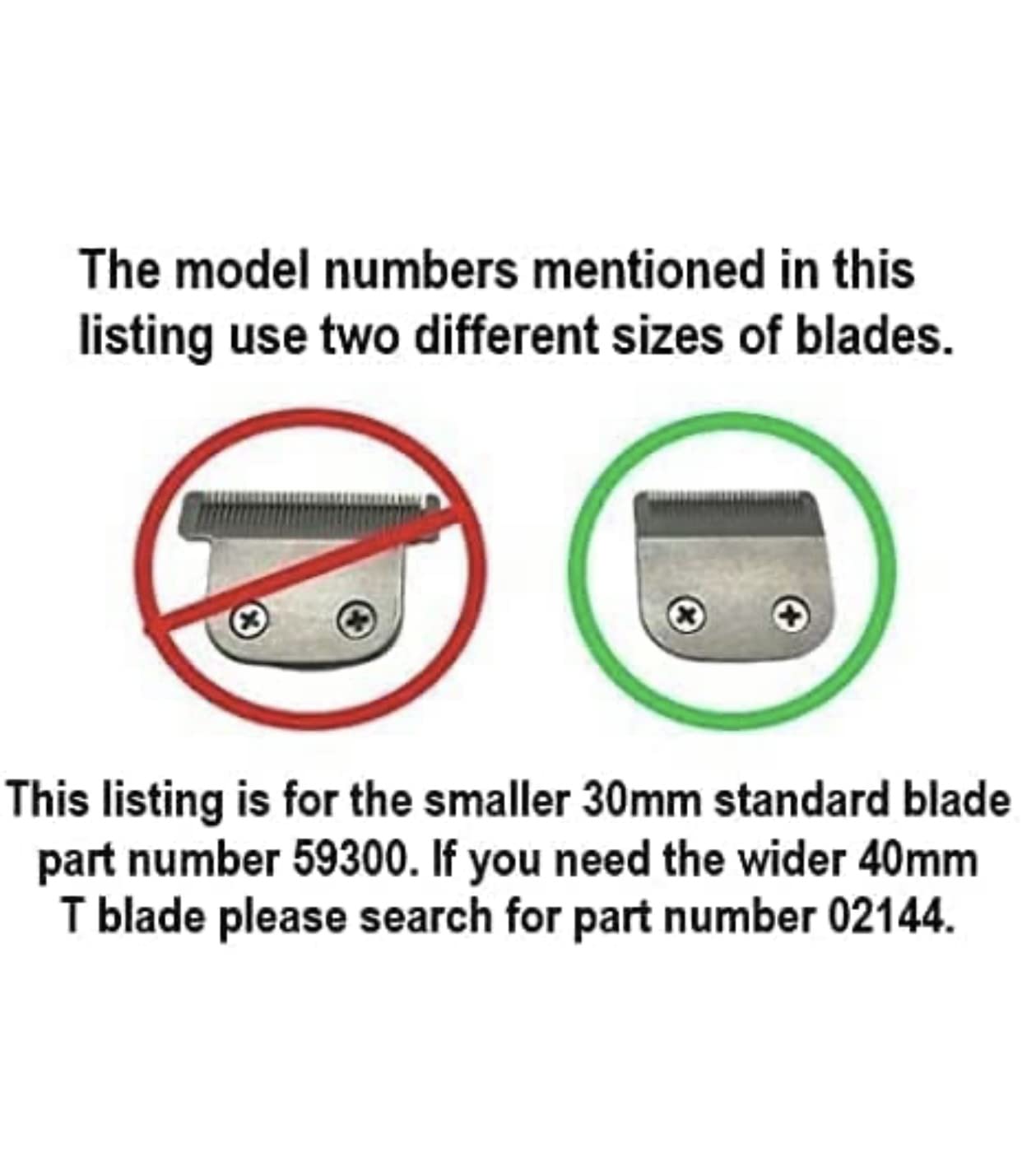 Replacement Detachable 30mm Stainless Steel Standard Blade Cutter Head 59300 for Wahl All in One Lithium Ion Trimmer (This is not The 40mm Wide T Blade) with Small Cleaning Brush