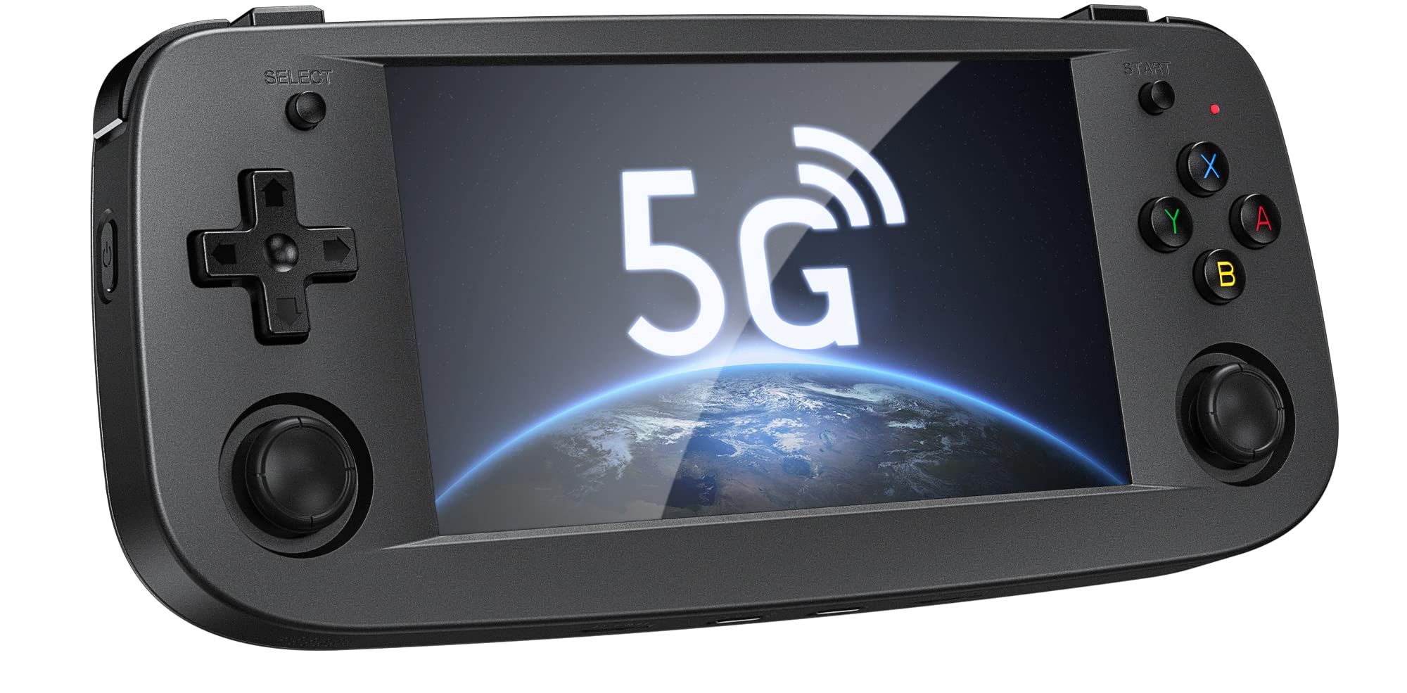 RG503 Handheld Game Console Support 5G WiFi 4.2 Bluetooth RK3566 64BIT 64G TF Card 4193 Classic Games Linux System 4.95Inch OLED Screen 3500mAh Battery(Blue)