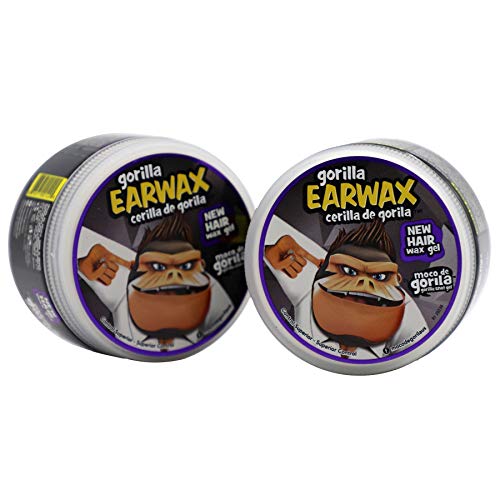 Moco de Gorila Gorilla Earwax, Control Superior Gel Jars, Purple, 3.5 Oz, Pack of 2