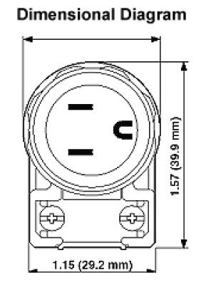 Leviton 5266-CA 15 Amp, 125 Volt, Angle Plug, Straight Blade, Industrial Grade, Grounding, Black-White (10 Pack)