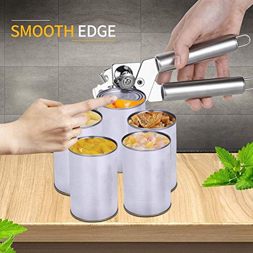 SODIAL Steel Can Opener Food-Safe with -in Opener,Can Opener Handheld