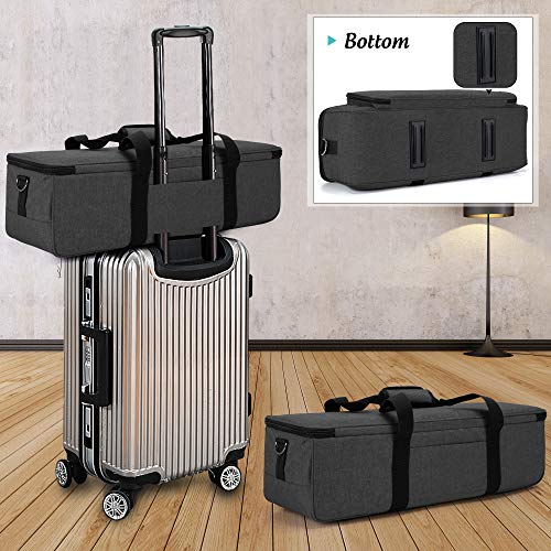 LUXJA Bag for Die Cut Machines (Compatible with Cameo 3 and 4, Cricut Explore Air 2 and Maker), Black