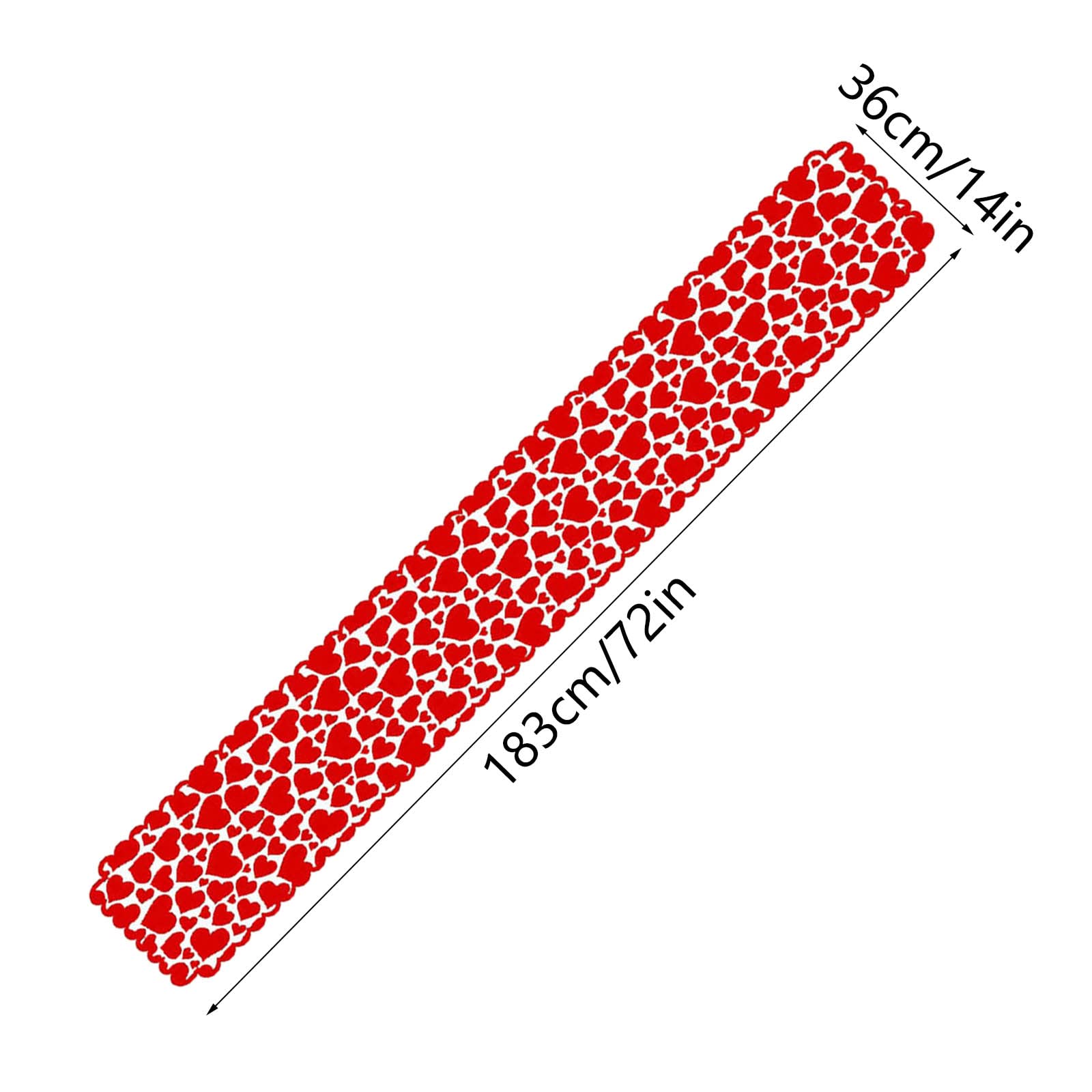 Tablecloth Factory Valentine's Day Love Table Flag Red Love Lace Table Flag Family Table Decoration Table Flag Valentine's Day Table Flag Paper Table Cover Roll (Red, One Size)