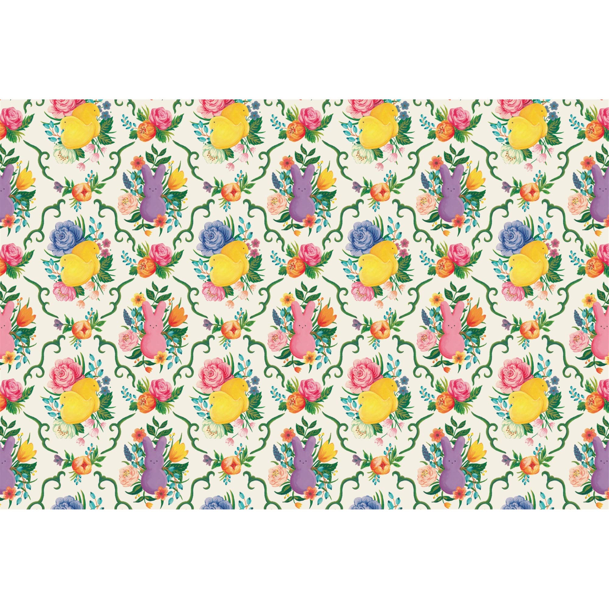 Paper Placemats for Dining Table - Disposable Square Paper Placemats for Spring Summer Parties - Vicki Sawyer Designed - Rabbits and Chicks 24 Sheets - American Made