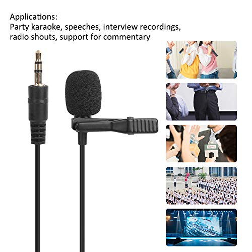 Natruss Collar Clip Microphone, Easy to Carry Fine Workmanship Recording Microphone, Small Size for Meeting Worked with DJI OSMO Action