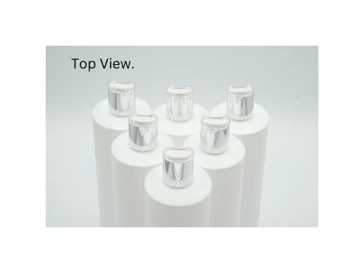 Plastic bottle 16 Oz/500Ml, HDPE,white color, with silver disk top cap, Pack of 6 are Perfect for filling liquid soap lotion conditiner shampoo, cleaning and disinfecting, multy purpuse use.