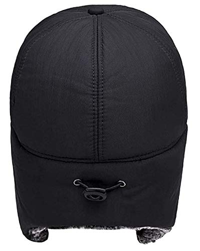 Men Winter Trapper Hat Snow Hats Thermal Windproof Hunting Skiing Cycling Ear Flaps Cold Weather Caps Ushanka Russian Dad Hat