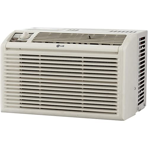 LG 5,000 BTU Window Air Conditioner, 115V, AC Window Unit Cools 150 Sq.Ft. (10' x 15' Room Size), Perfect for Bedrooms, Quiet AC with 2 Cooling & Fan Speeds, 2-Way Air Deflection, and Washable Filter