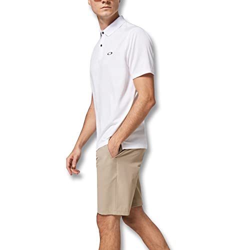 Oakley Men's Contender Strip Polo, White, XX-Large