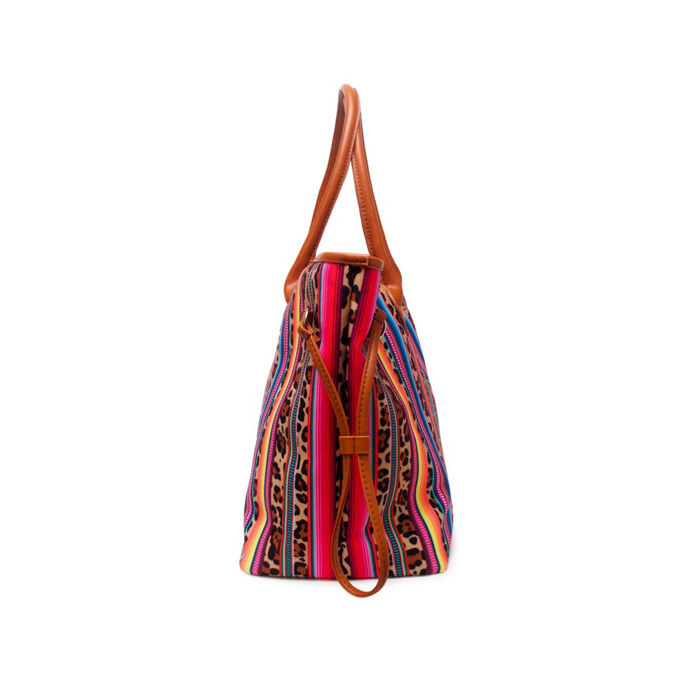 Large Canvas Tote Bag Leopard Consuela Bag WesternTote Bags with Faux Leather Handle Mexican Stuff Gifts for Women Mom