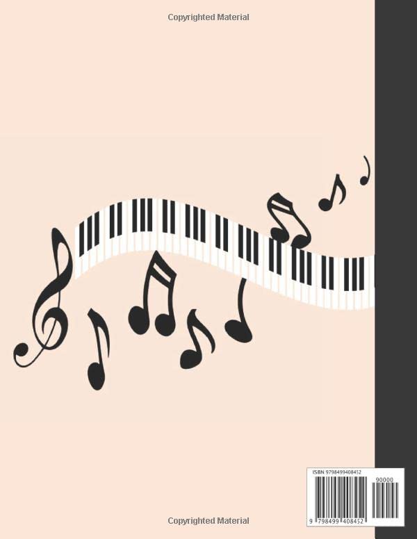 Sheet Music For Piano: Blank Sheet Music Books For Electric Piano/Organ, Voice, Keyboard For Beginner, Intermediate, Advance Levels