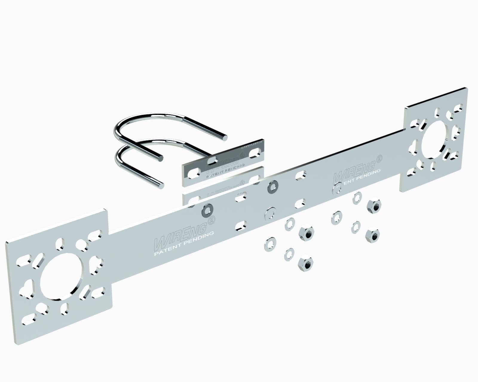 MIMOMount™ MIMO Antenna Mount for ±45°+Vertical+Horizontal Polarizations with Up and Down Tilting Stainless Steel Marine Grade Reinforced