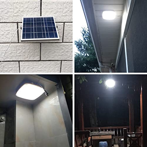Solar Lights Indoor,Solar Shed Lights White Pendent Light with Remote Control for Home,Barn,Garage,Porch,Hallway,Patio,Garden,Balcony etc.